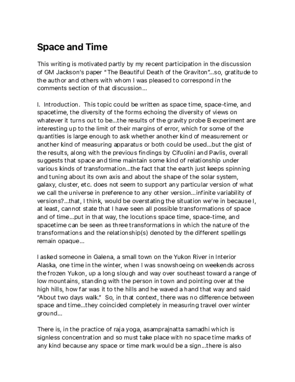(PDF) Space and Time