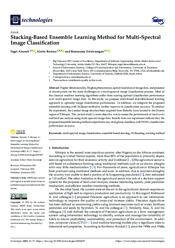 (PDF) Stacking-Based Ensemble Learning Method for Multi-Spectral Image Classification