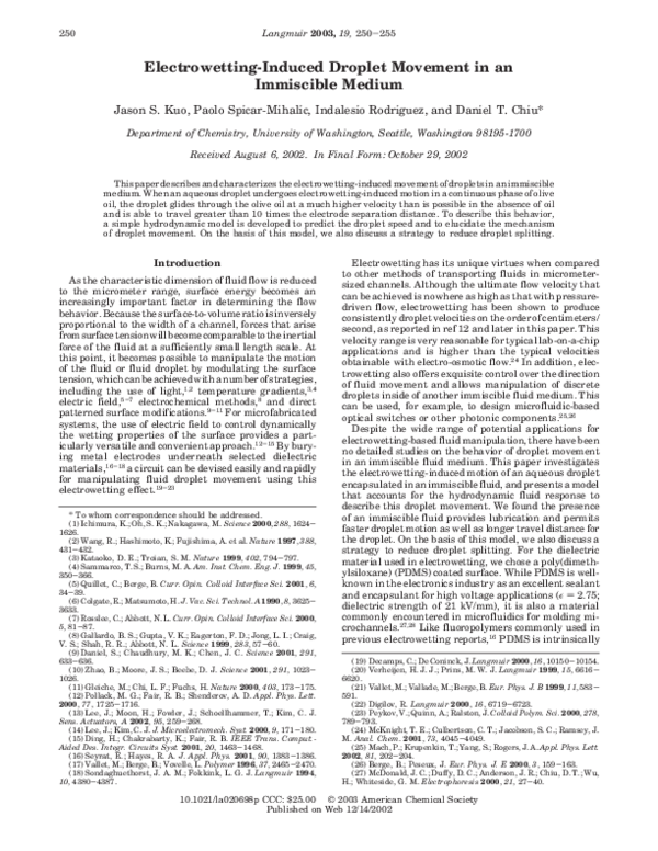 (PDF) Electrowetting-Induced Droplet Movement in an Immiscible Medium