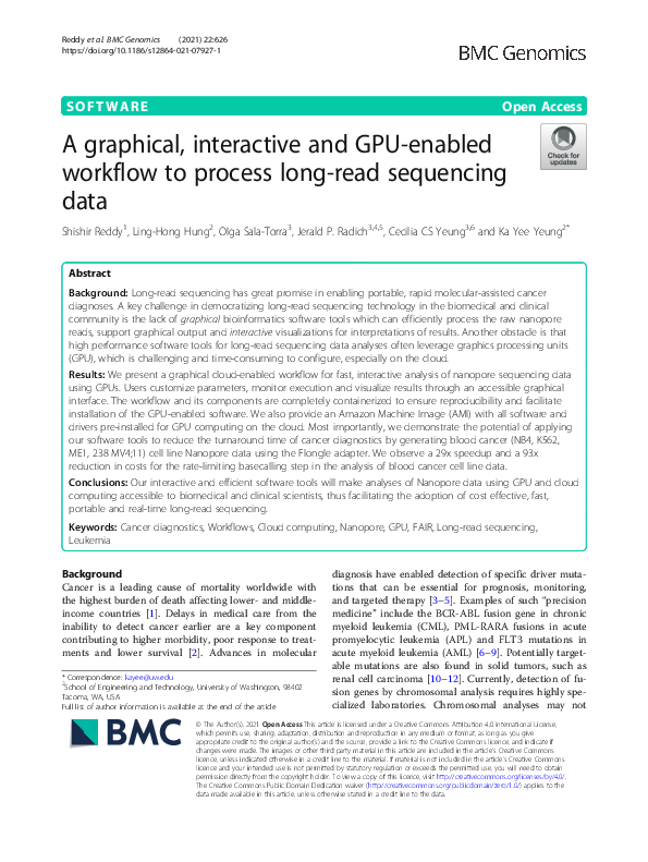 A graphical, interactive and GPU-enabled workflow to process long-read sequencing data
