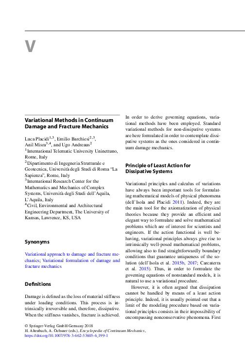 (PDF) Variational Methods in Continuum Damage and Fracture Mechanics