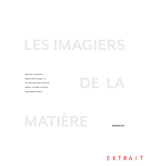 (PDF) Les imagiers de la matière