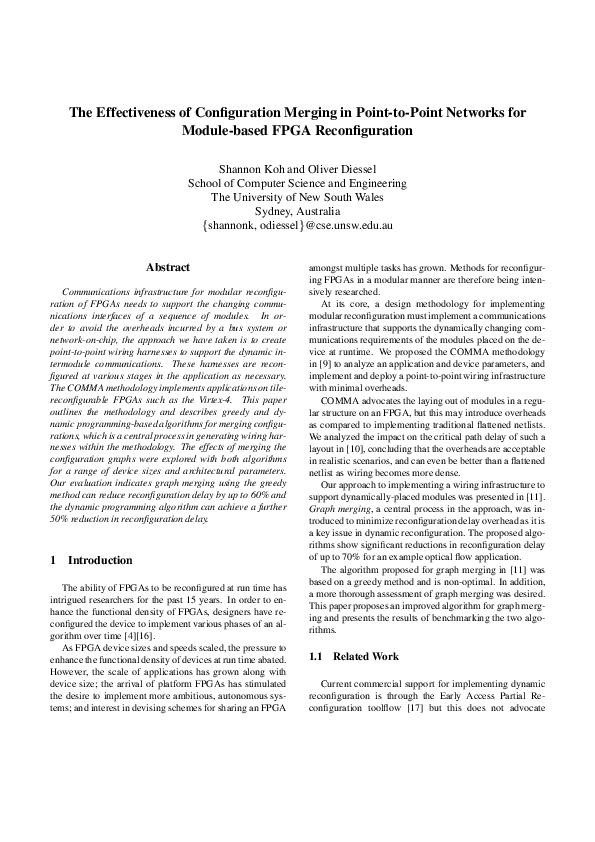 Pdf The Effectiveness Of Configuration Merging In Point To Point Networks For Module Based