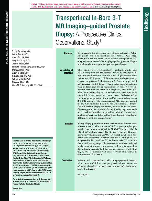 (PDF) Transperineal In-Bore 3-T MR Imaging–guided Prostate Biopsy: A ...
