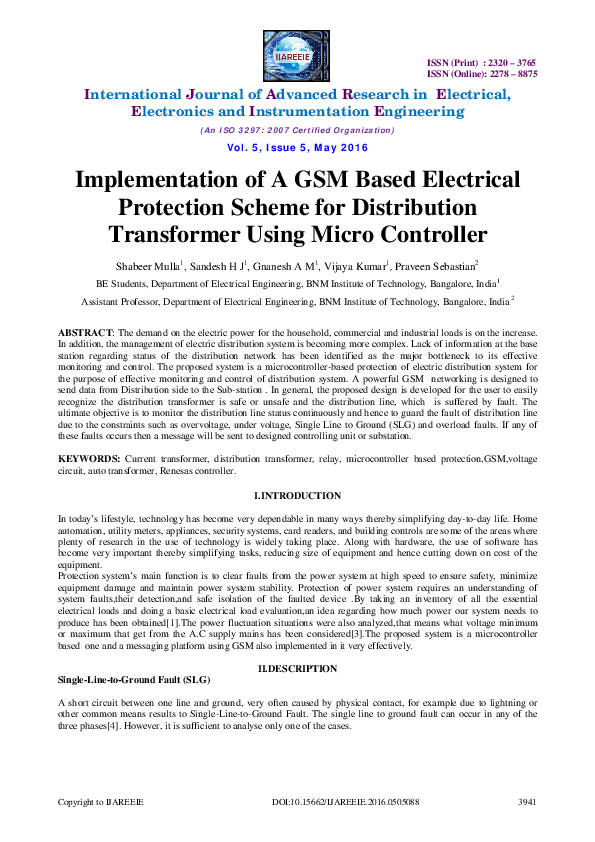 (PDF) Implementation of A GSM Based Electrical Protection Scheme for ...