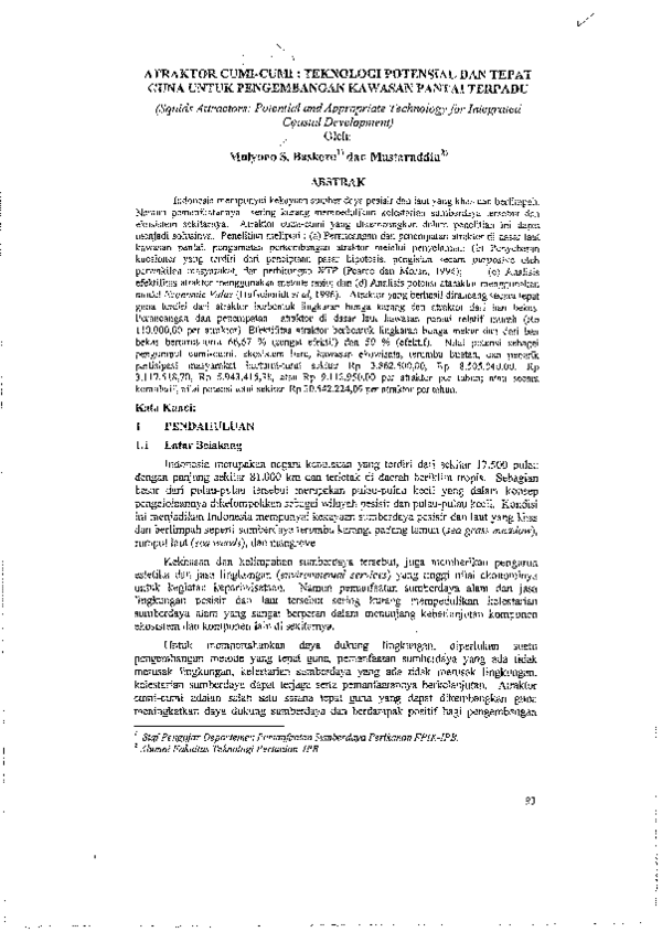 (PDF) Atraktor Cumi-Cumi : Teknologi Potensial dan Tepat Guna Untuk ...