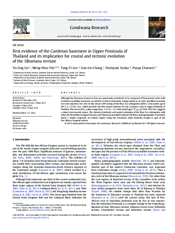 (PDF) First evidence of the Cambrian basement in Upper Peninsula of ...