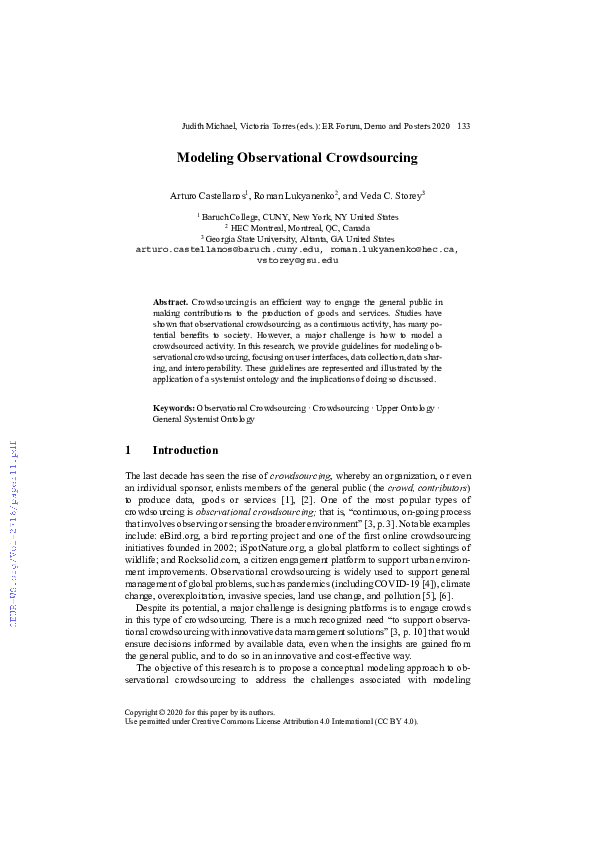 (PDF) Modeling Observational Crowdsourcing