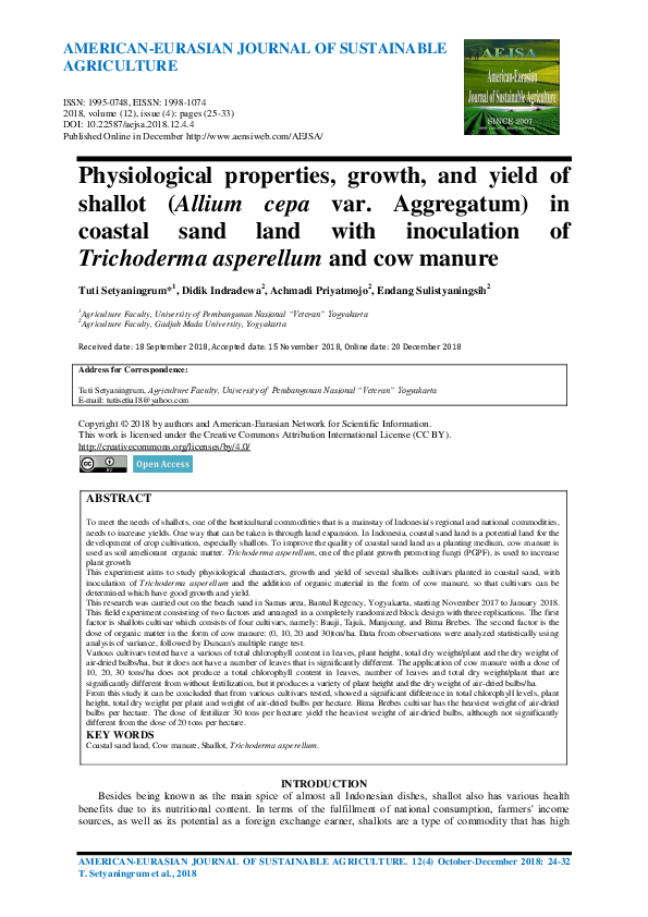 (PDF) American-Eurasian Journal of Sustainable Agriculture