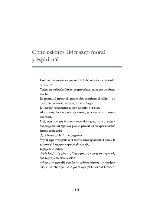 (PDF) Capítulo 4: Conclusiones: liderazgo moral y espiritual