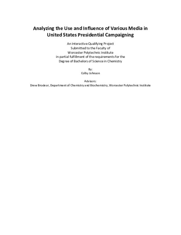 (PDF) Analyzing the Use and Influence of Various Media in United States ...