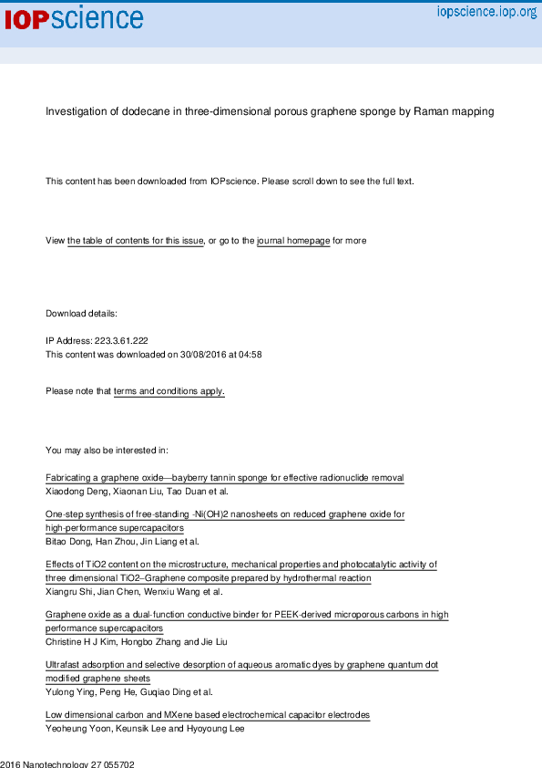 (PDF) Investigation of dodecane in three-dimensional porous graphene ...