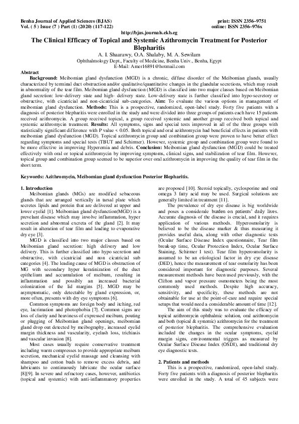 (PDF) Comparison of the Clinical Efficacy of Topical and Systemic ...