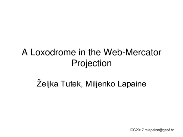 (PDF) Loxodrome in Web-Mercator Projection