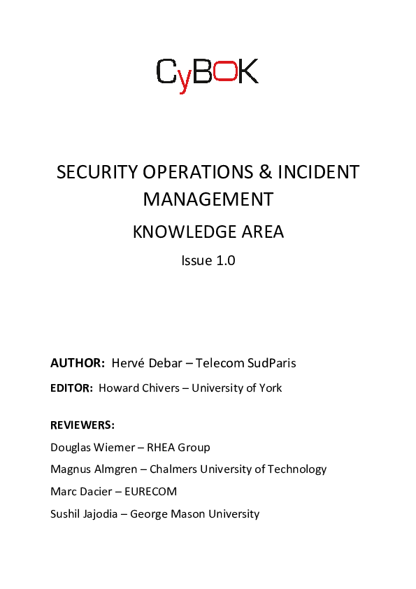 (PDF) Security Operations & Incident Management