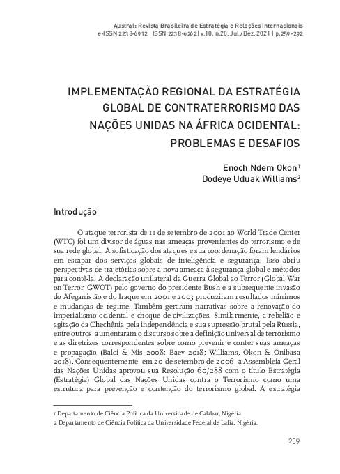 (PDF) Regional Implementation of the United Nations Global Counter ...