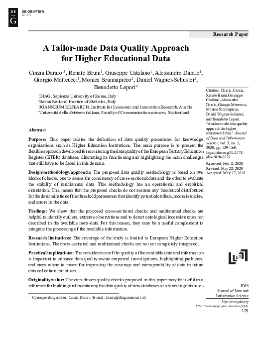 (PDF) A Tailor-made Data Quality Approach for Higher Educational Data