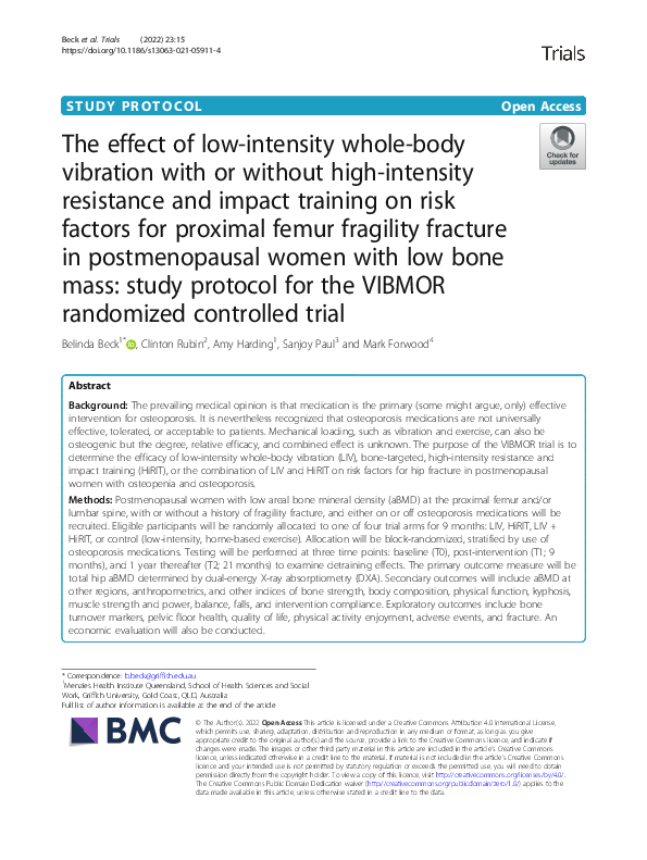 (PDF) The effect of low-intensity whole-body vibration with or without ...