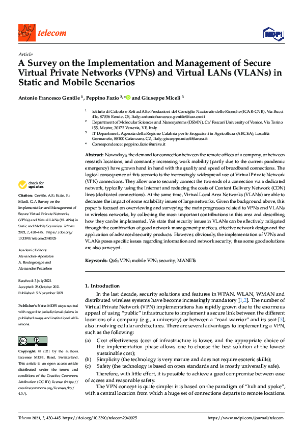 (PDF) A Survey on the Implementation and Management of Secure Virtual ...
