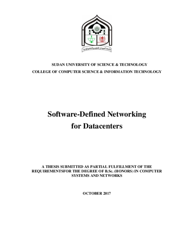 (PDF) Software-Defined Networking for Datacenters