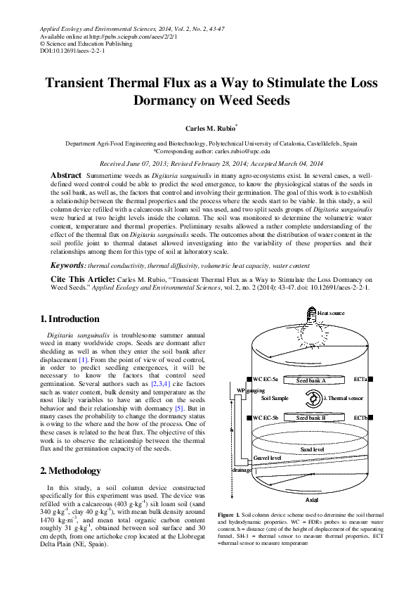 (PDF) Transient thermal flux as a way to stimulate the loss dormancy on ...