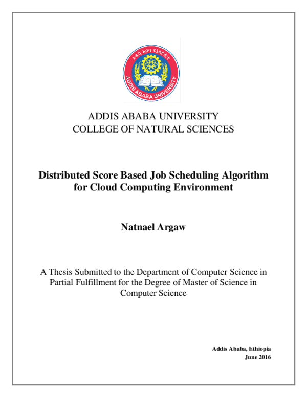 Pdf Score Based Job Scheduling In Cloud Systems