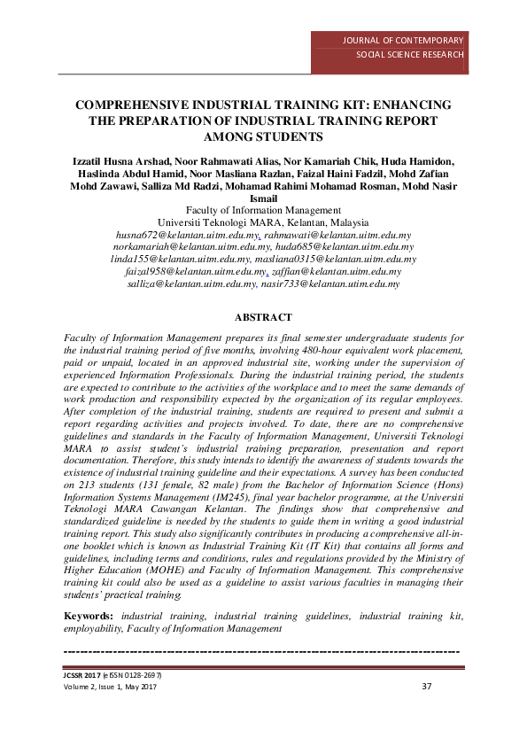 (DOC) Student Industrial Training Report | Henry C Otunuya - Academia.edu