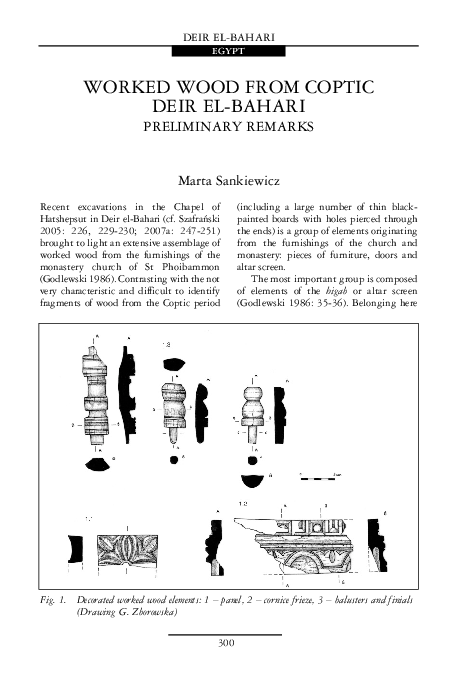 (PDF) Worked Wood from Coptic