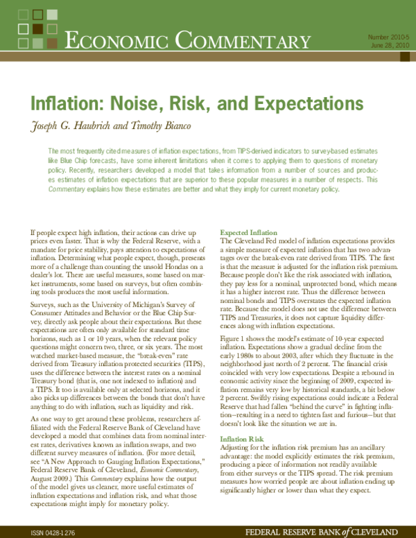 (PDF) Inflation: noise, risk, and expectations