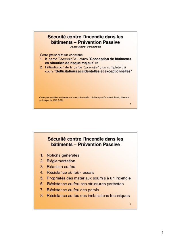 (PDF) Cours de prévention incendie