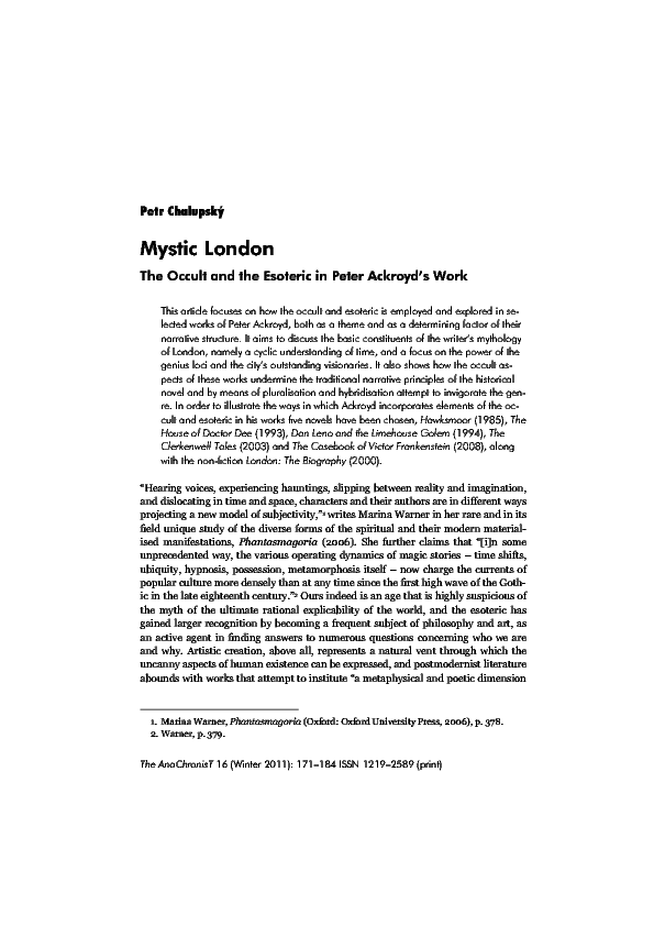 (PDF) Mystic London