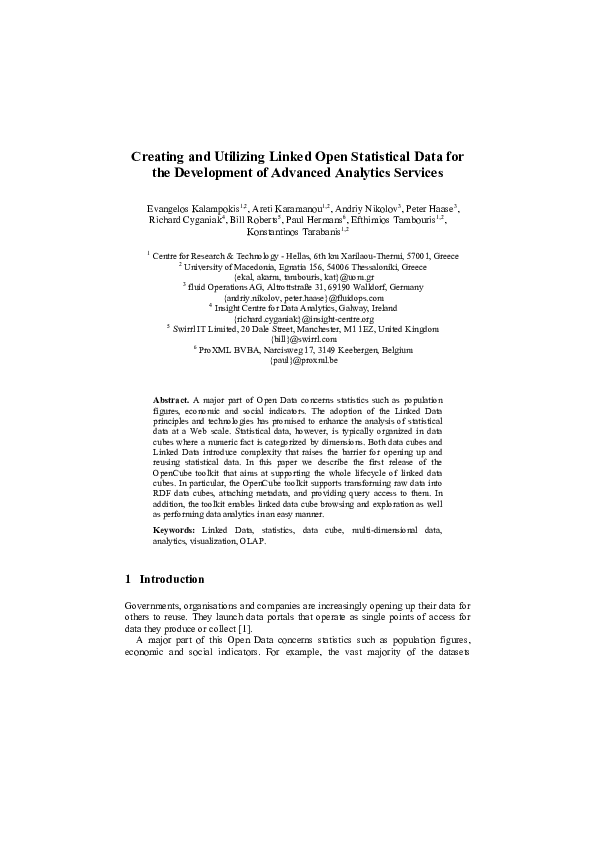 (PDF) Creating and Utilizing Linked Open Statistical Data for the Development of Advanced ...