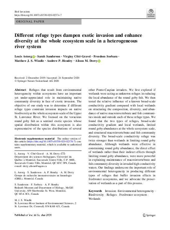 (PDF) Different refuge types dampen exotic invasion and enhance ...