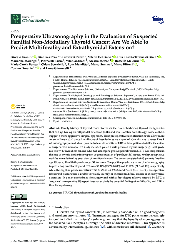 (PDF) Preoperative Ultrasonography in the Evaluation of Suspected ...