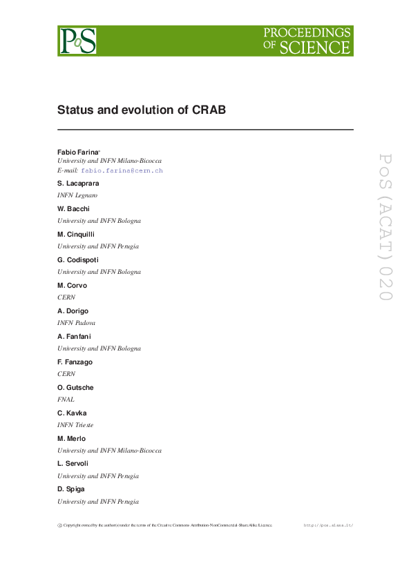 (PDF) CRAB: status and perspective