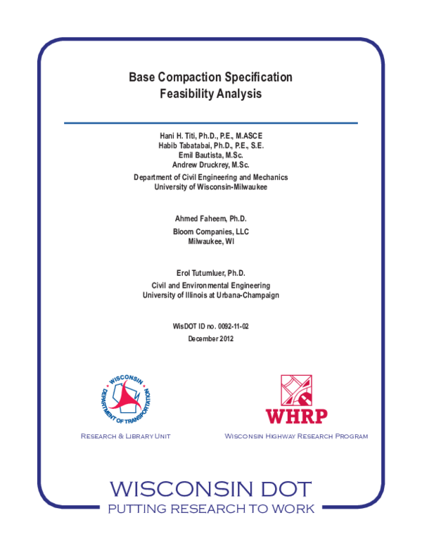 (PDF) Base compaction specification feasibility analysis