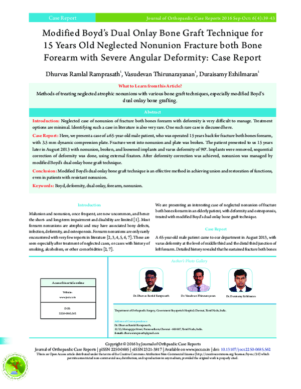 (PDF) Modified Boyd’s Dual Onlay Bone Graft Technique for 15 Years Old ...