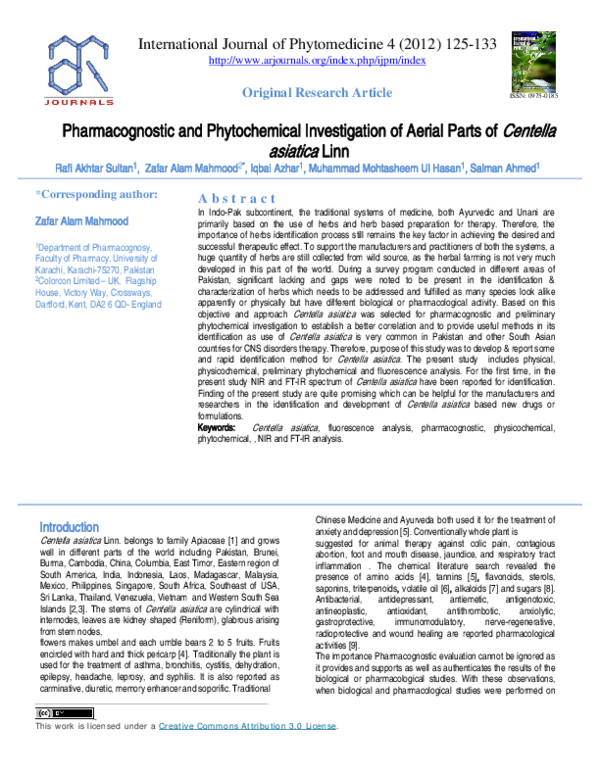 (PDF) Original Research Article Pharmacognostic and Phytochemical ...