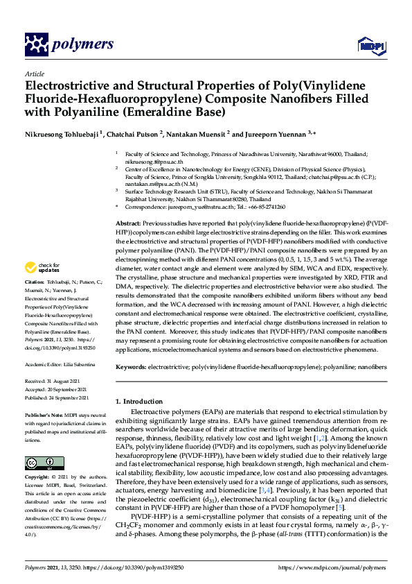 (PDF) Electrostrictive and Structural Properties of Poly(Vinylidene ...