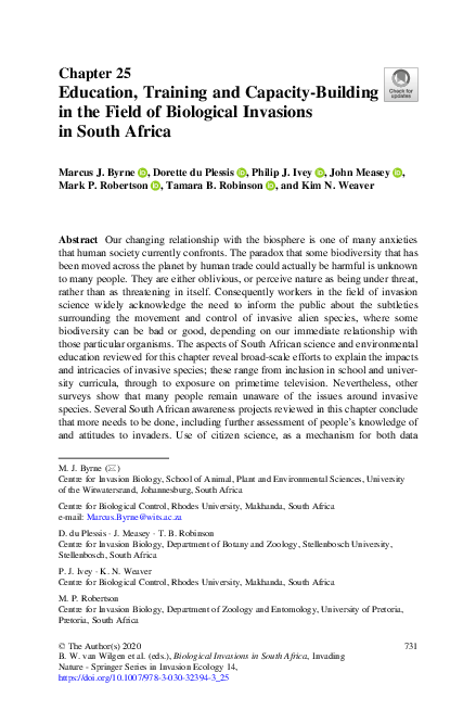 (PDF) Education, Training and Capacity-Building in the Field of ...