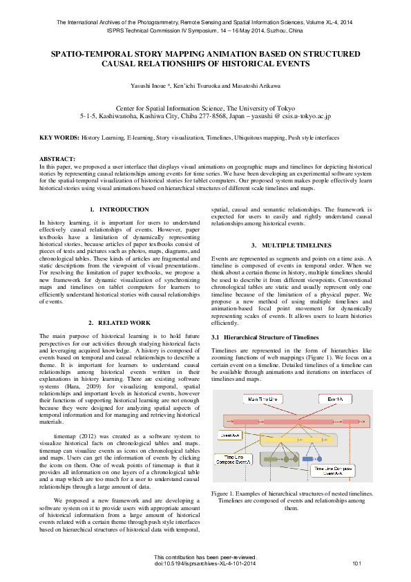 Pdf Spatio Temporal Story Mapping Animation Based On Structured