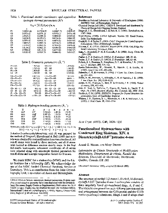 (PDF) Functionalized hydrocarbons with condensed ring skeletons. XIV. A ...