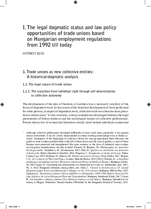 (PDF) The legal dogmatic status and law policy opportunities of trade ...