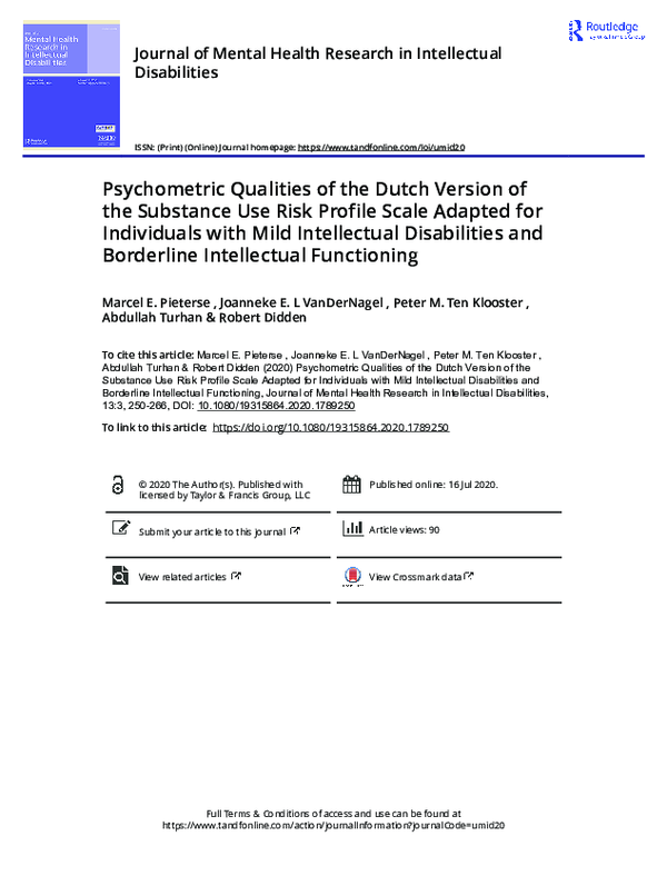 (PDF) Psychometric Qualities of the Dutch Version of the Substance Use ...