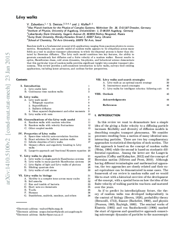 (PDF) Lévy walks