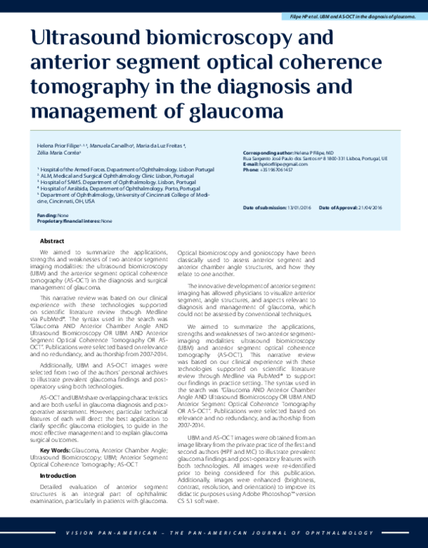 (PDF) Ultrasound Biomicroscopy and Anterior Segment Optical Coherence Tomography in the ...
