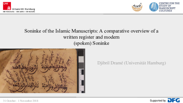 (PDF) Soninke of the Islamic Manuscripts: A comparative overview of a ...