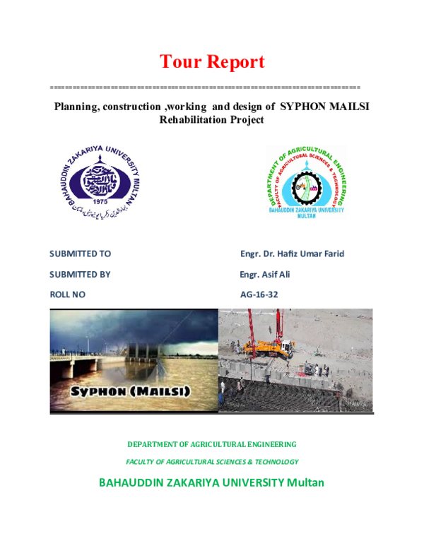 (DOC) Report on Construction, working and design of SYPHON MAILSI ...