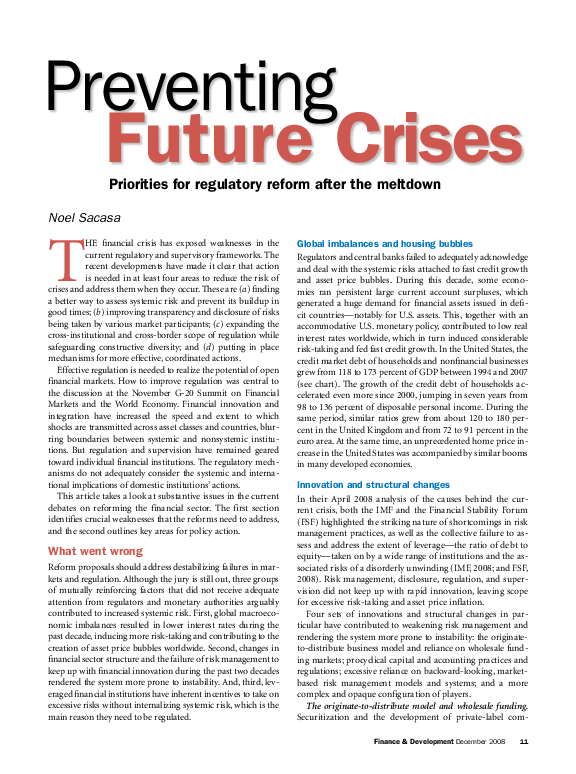 (PDF) Preventing Future Crises