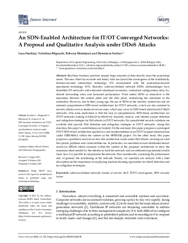 (PDF) An SDN-Enabled Architecture for IT/OT Converged Networks: A ...